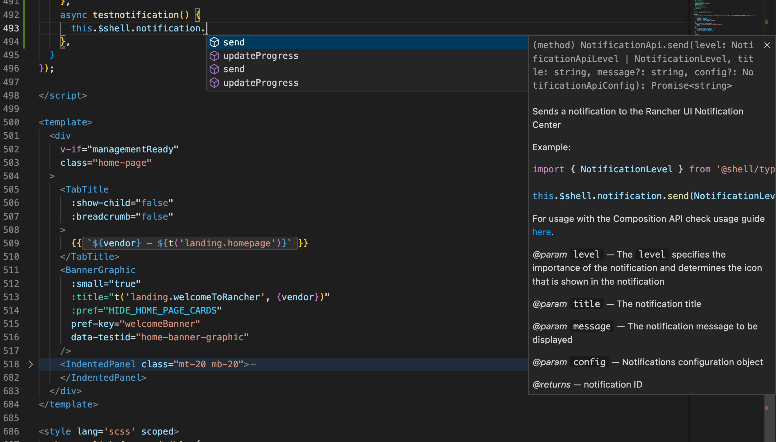 Shell API | Rancher UI Extensions